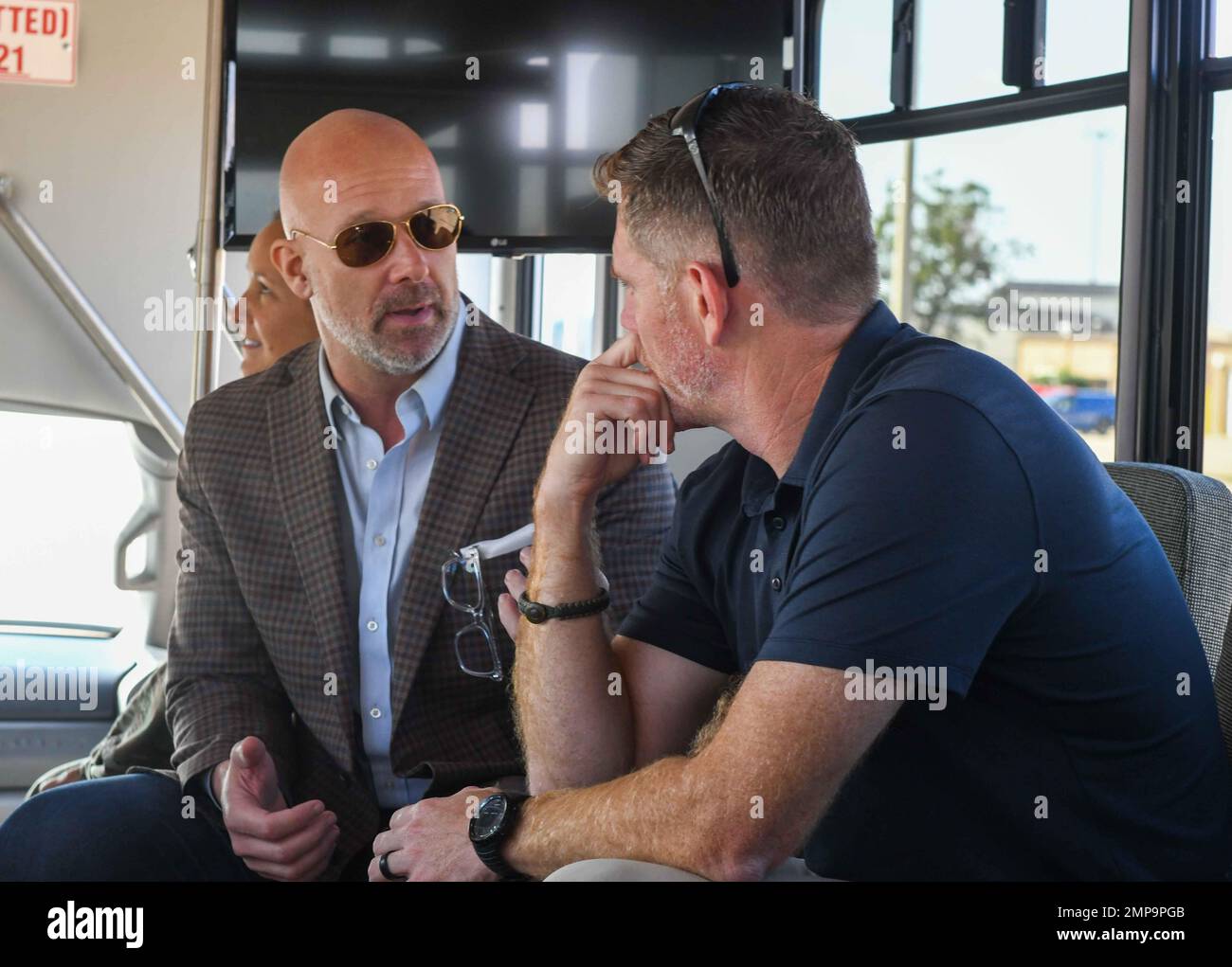 Brian Bush, 97th Air Mobility Wing (AMW) resident advocate (left ...