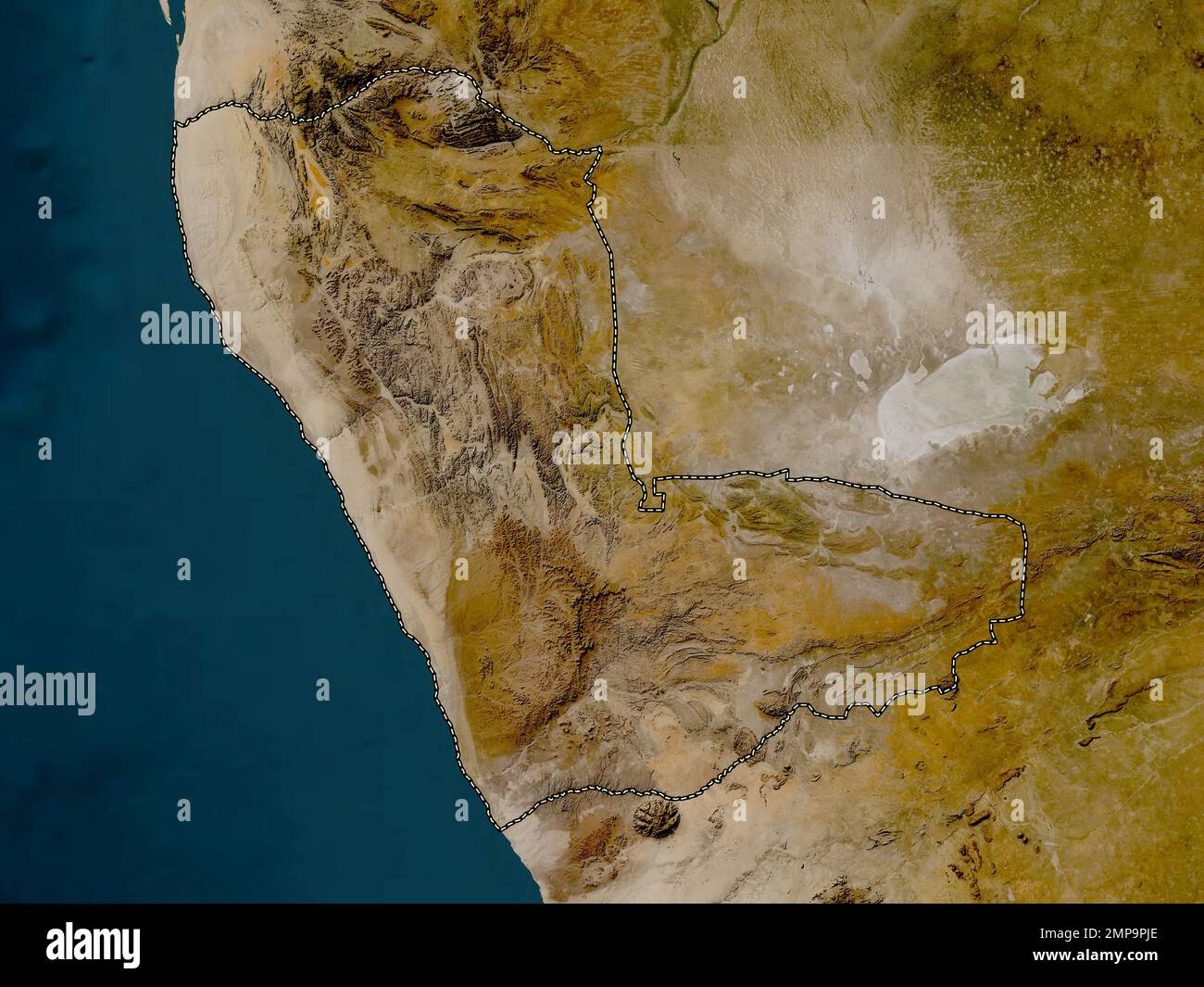 Kunene, region of Namibia. Low resolution satellite map Stock Photo - Alamy