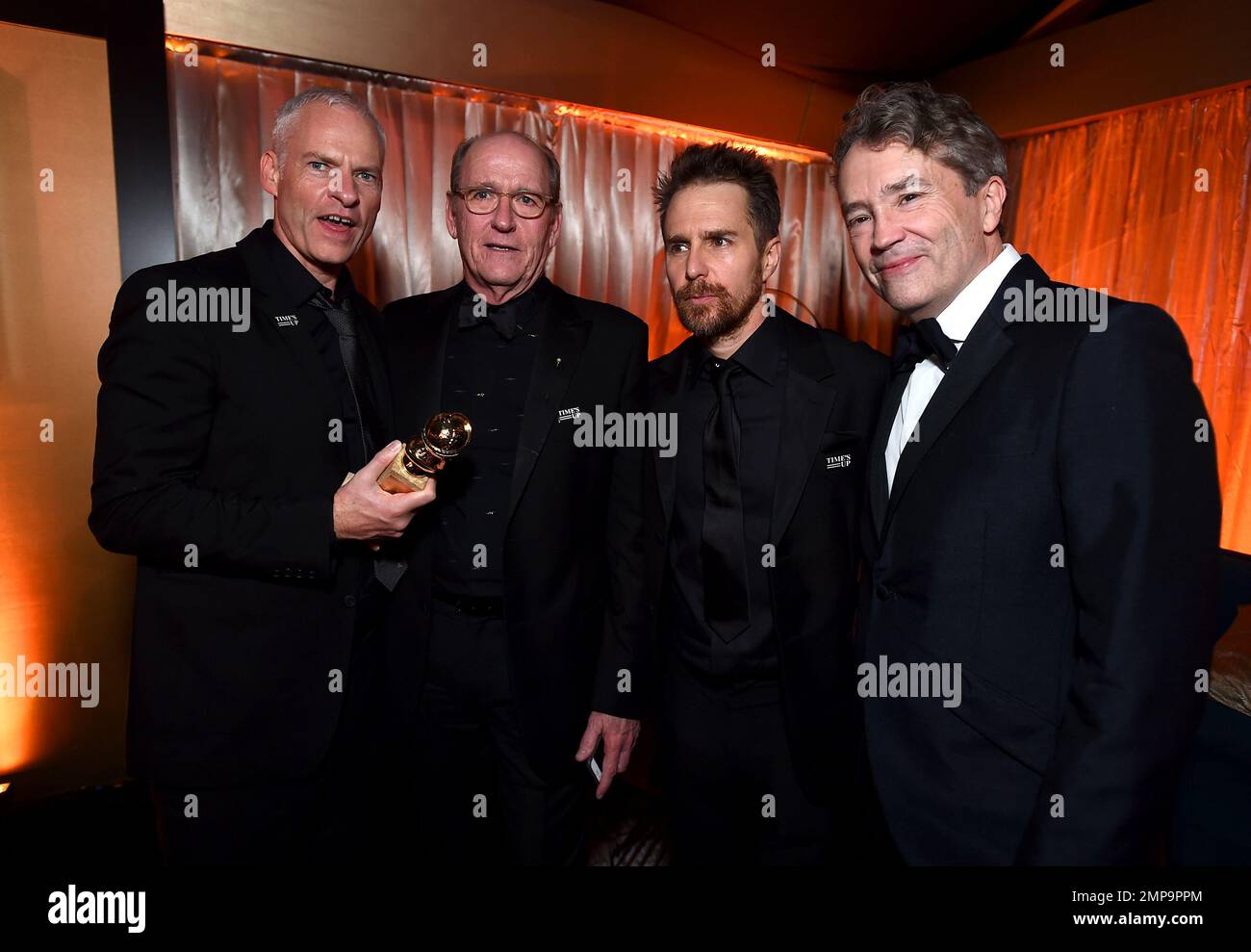 Martin McDonagh, from left, Richard Jenkins, Sam Rockwell, and Carter ...