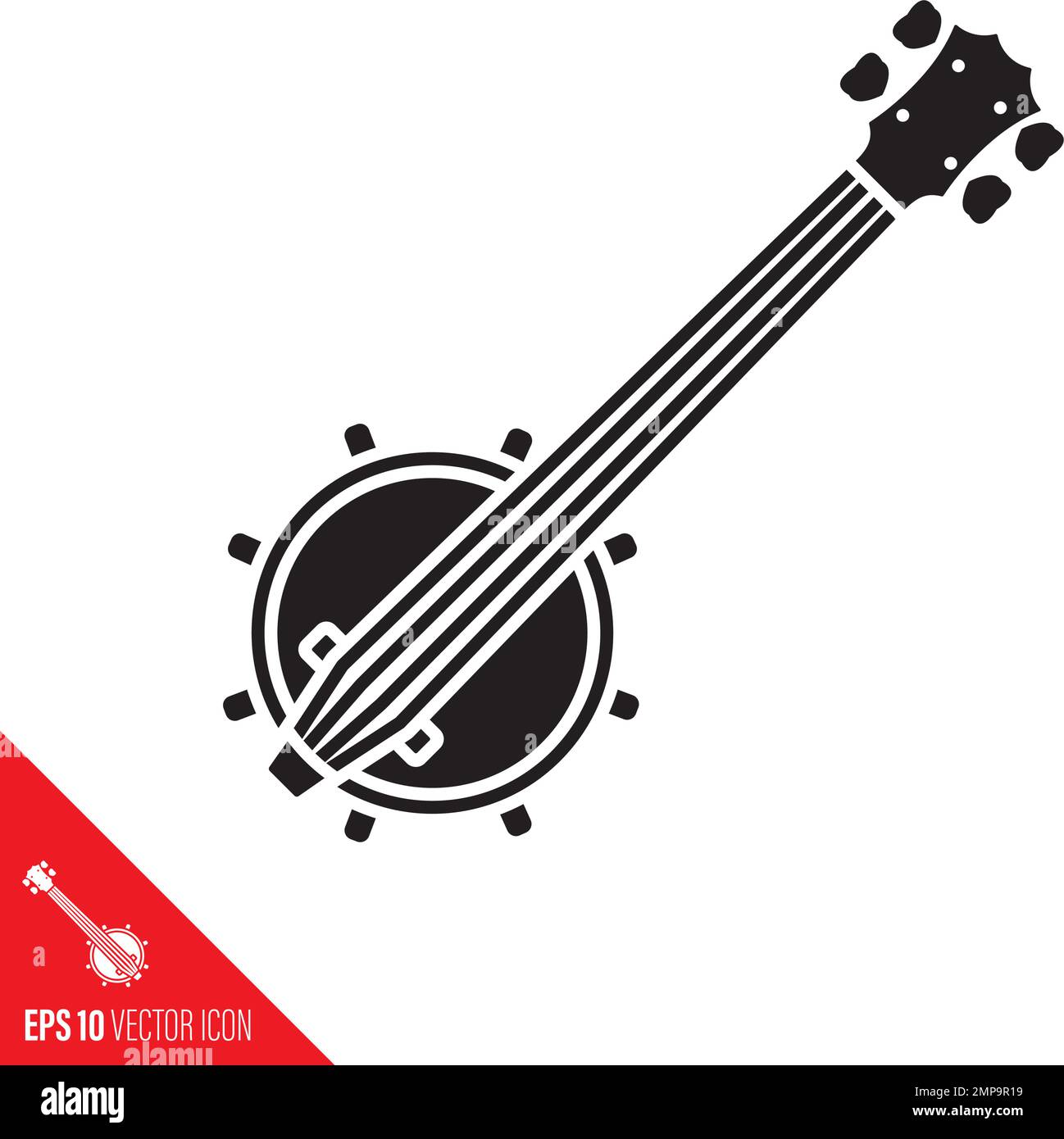 Four string banjo vector glyph icon Stock Vector Image & Art - Alamy