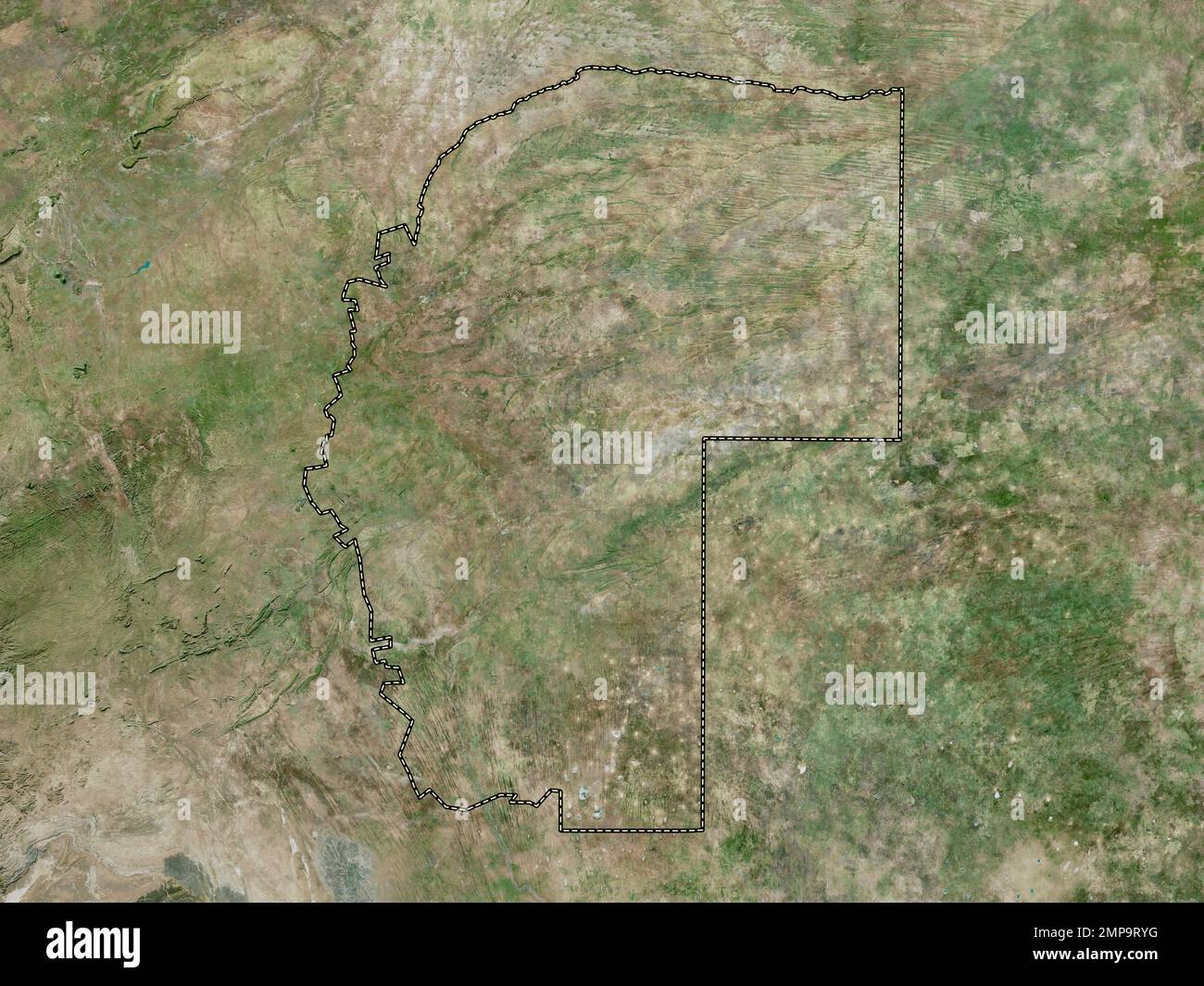Omaheke, region of Namibia. High resolution satellite map Stock Photo ...