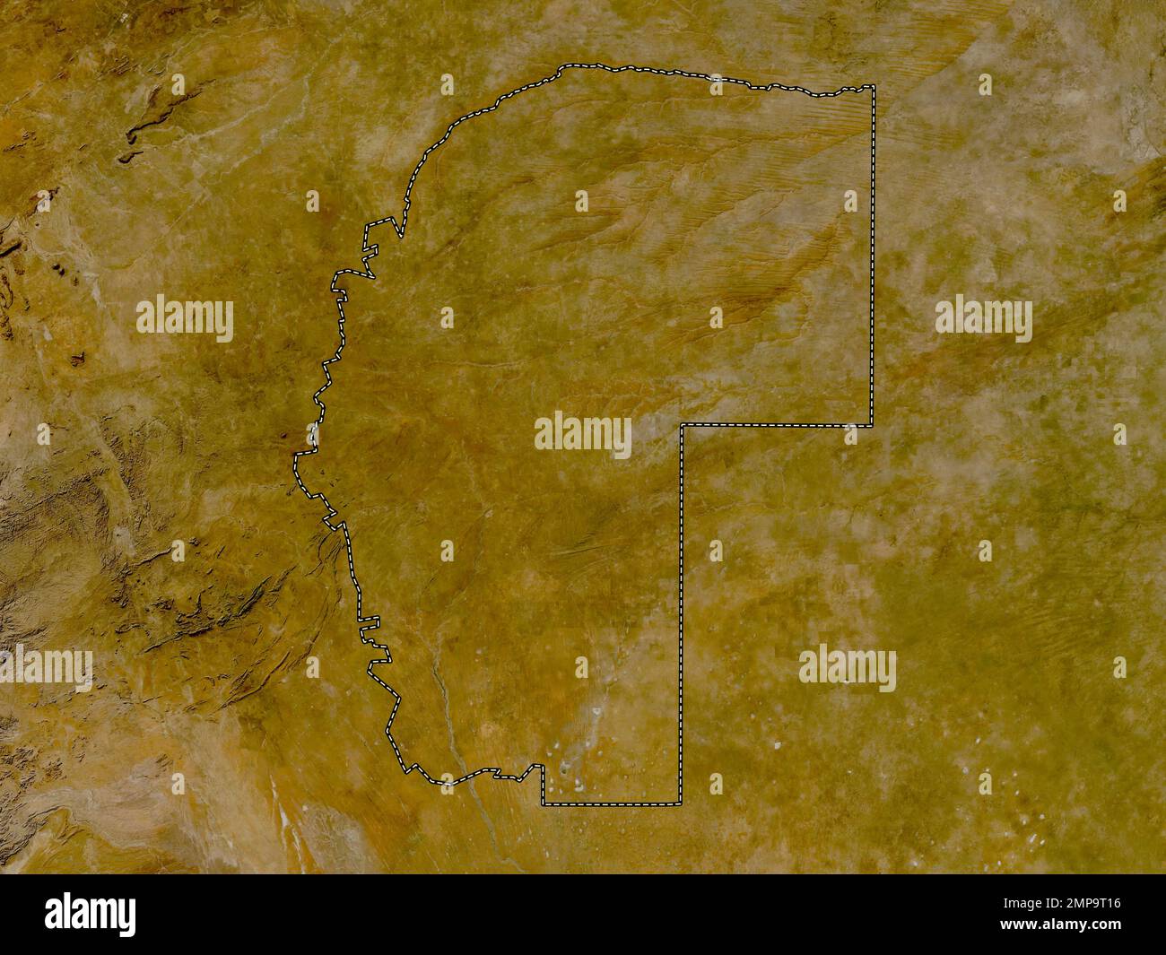Omaheke, region of Namibia. Low resolution satellite map Stock Photo ...