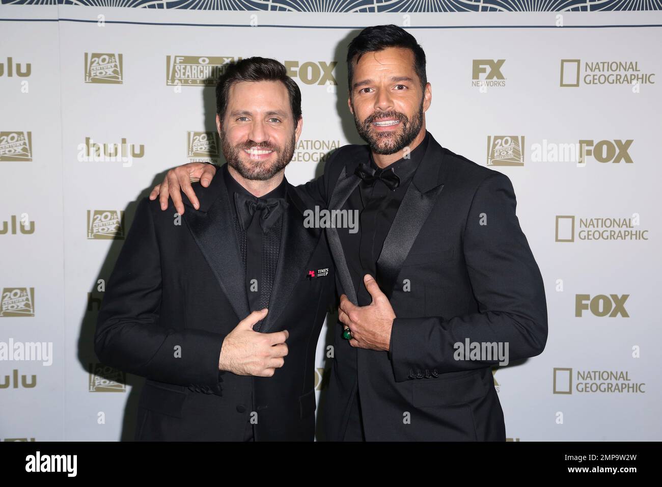 Edgar Ramirez, left, and Ricky Martin arrive at the FOX Golden Globes ...