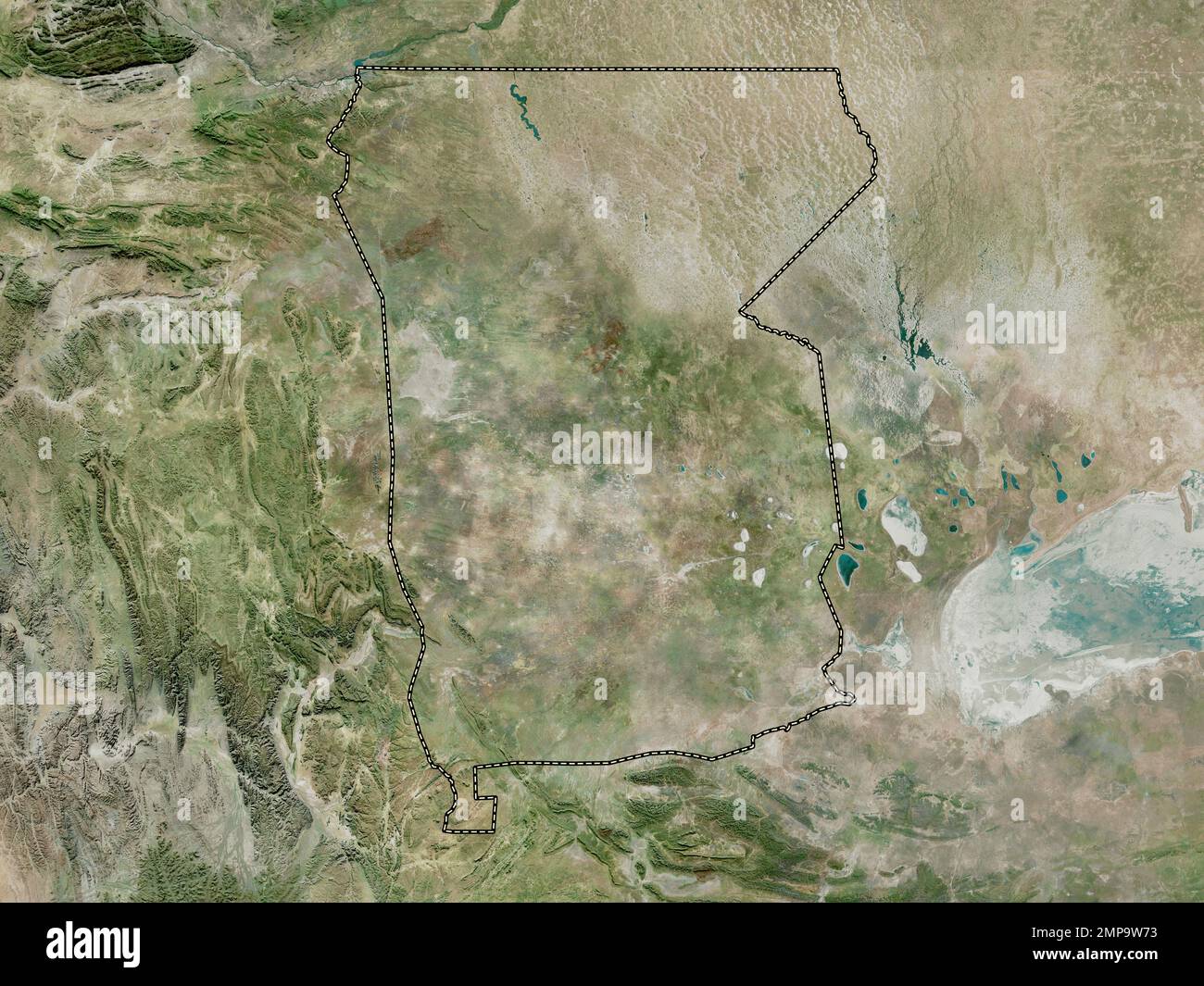 Omusati, region of Namibia. High resolution satellite map Stock Photo ...