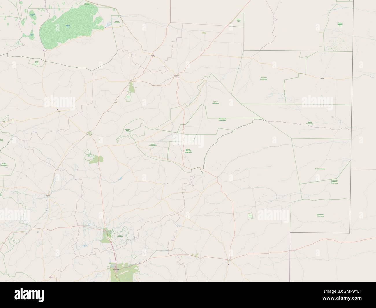 Otjozondjupa, region of Namibia. Open Street Map Stock Photo - Alamy