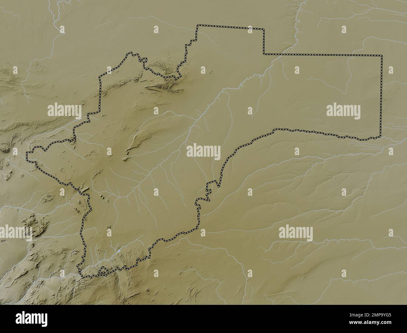 Otjozondjupa, region of Namibia. Elevation map colored in wiki style ...