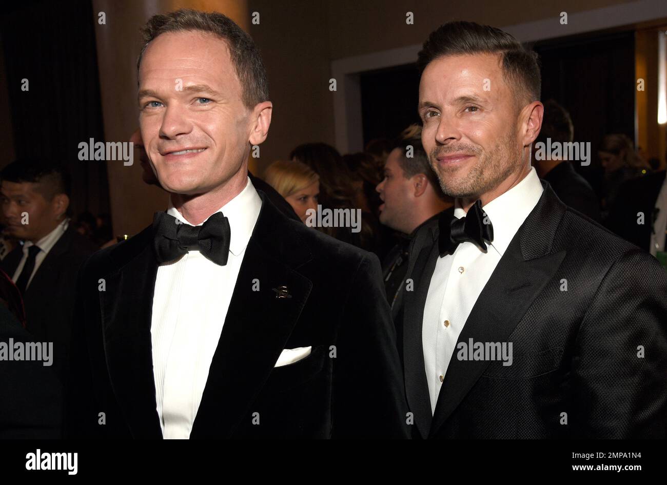 Neil Patrick Harris, left, and David Burtka attend the 75th annual ...