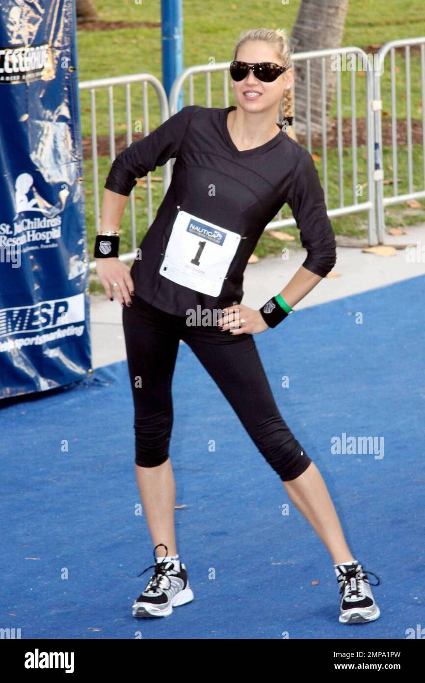 Tennis champion Anna Kournikova competes in the Second Annual Nautica ...