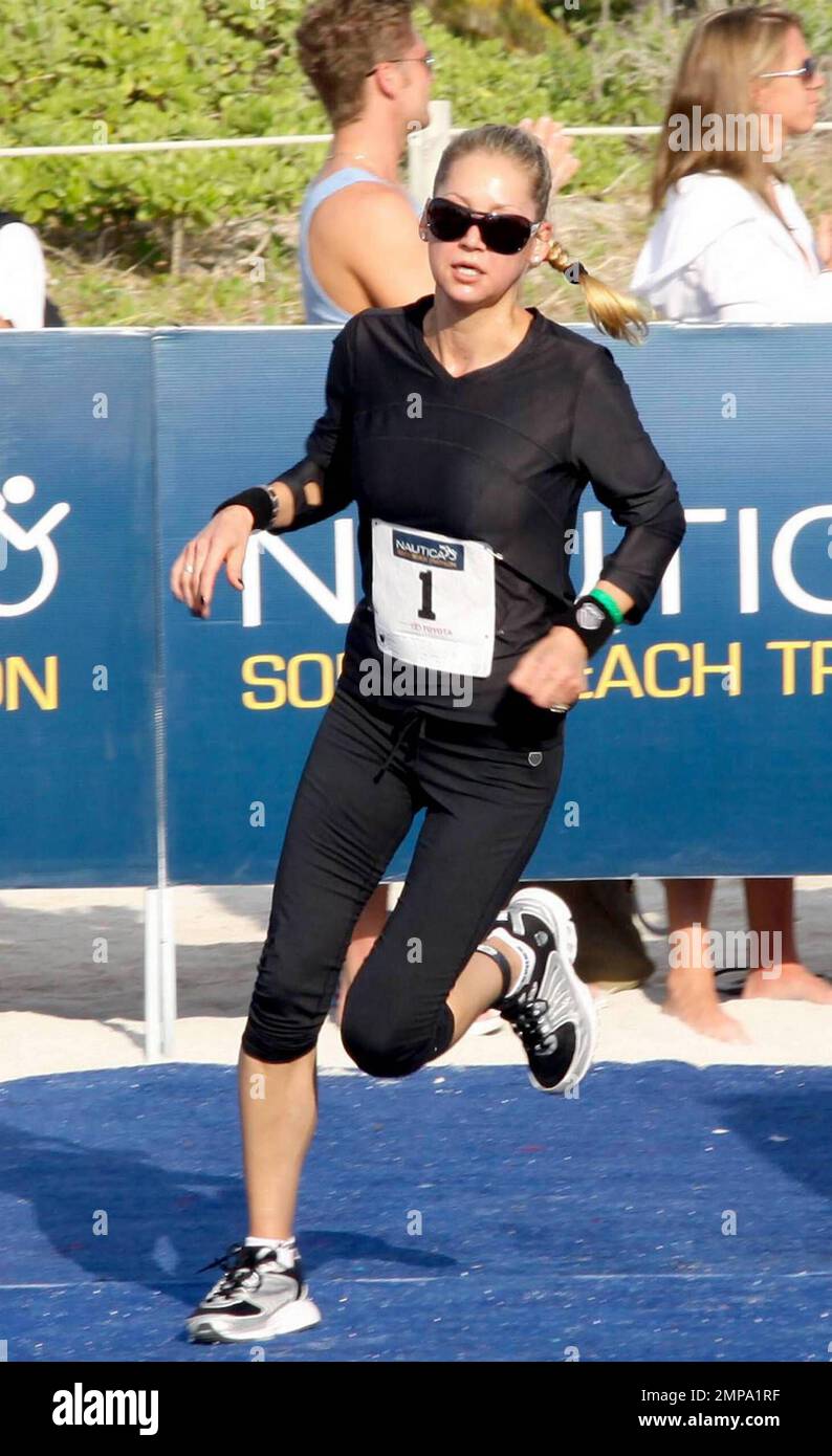 Tennis champion Anna Kournikova competes in the Second Annual Nautica ...