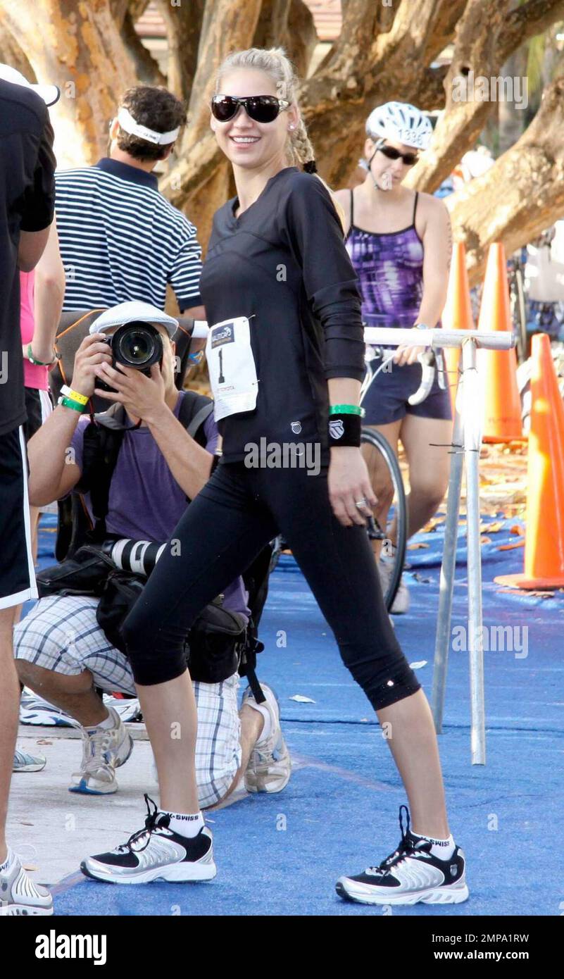 Tennis champion Anna Kournikova competes in the Second Annual Nautica ...