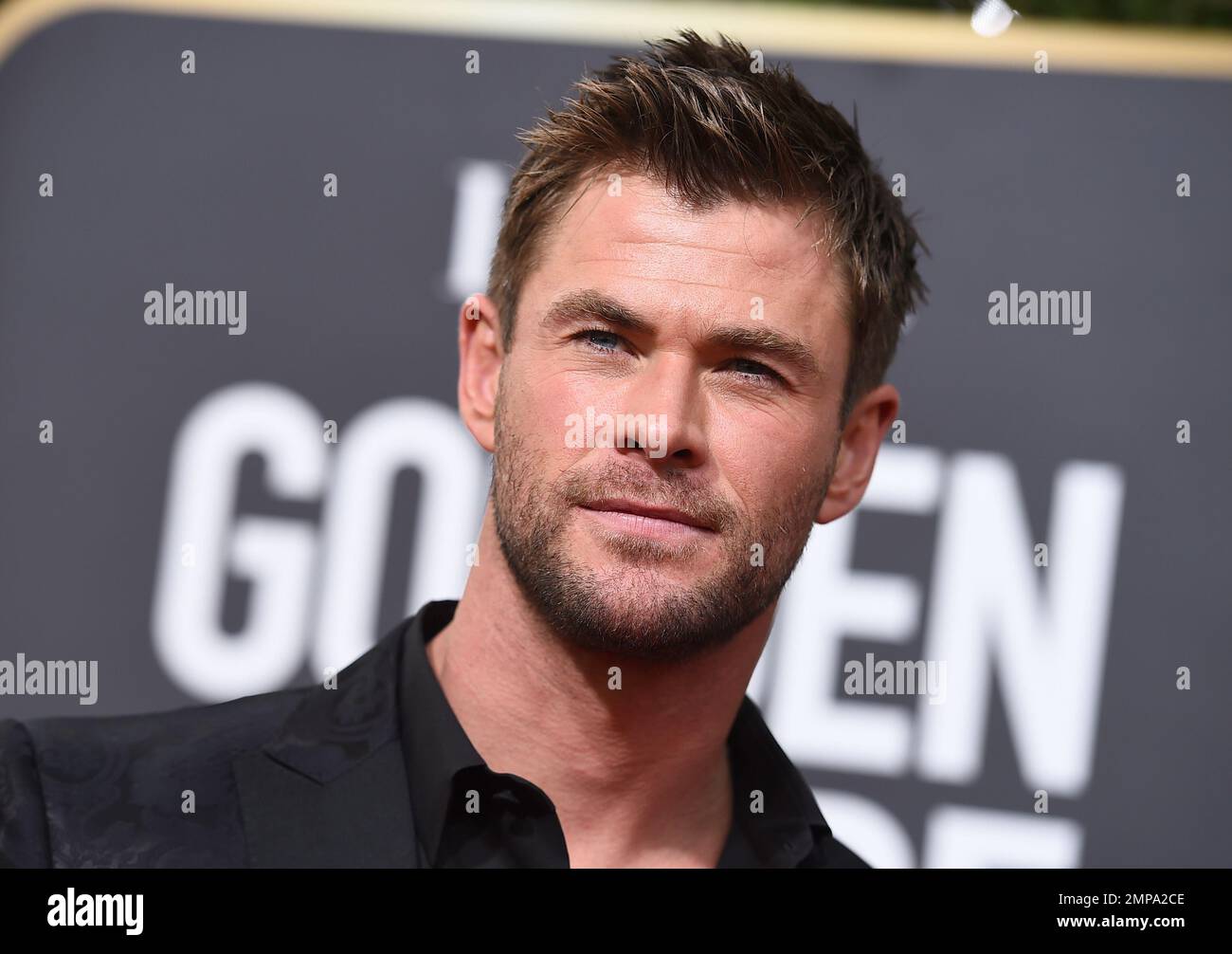 Chris Hemsworth arrives at the 75th annual Golden Globe Awards at the ...