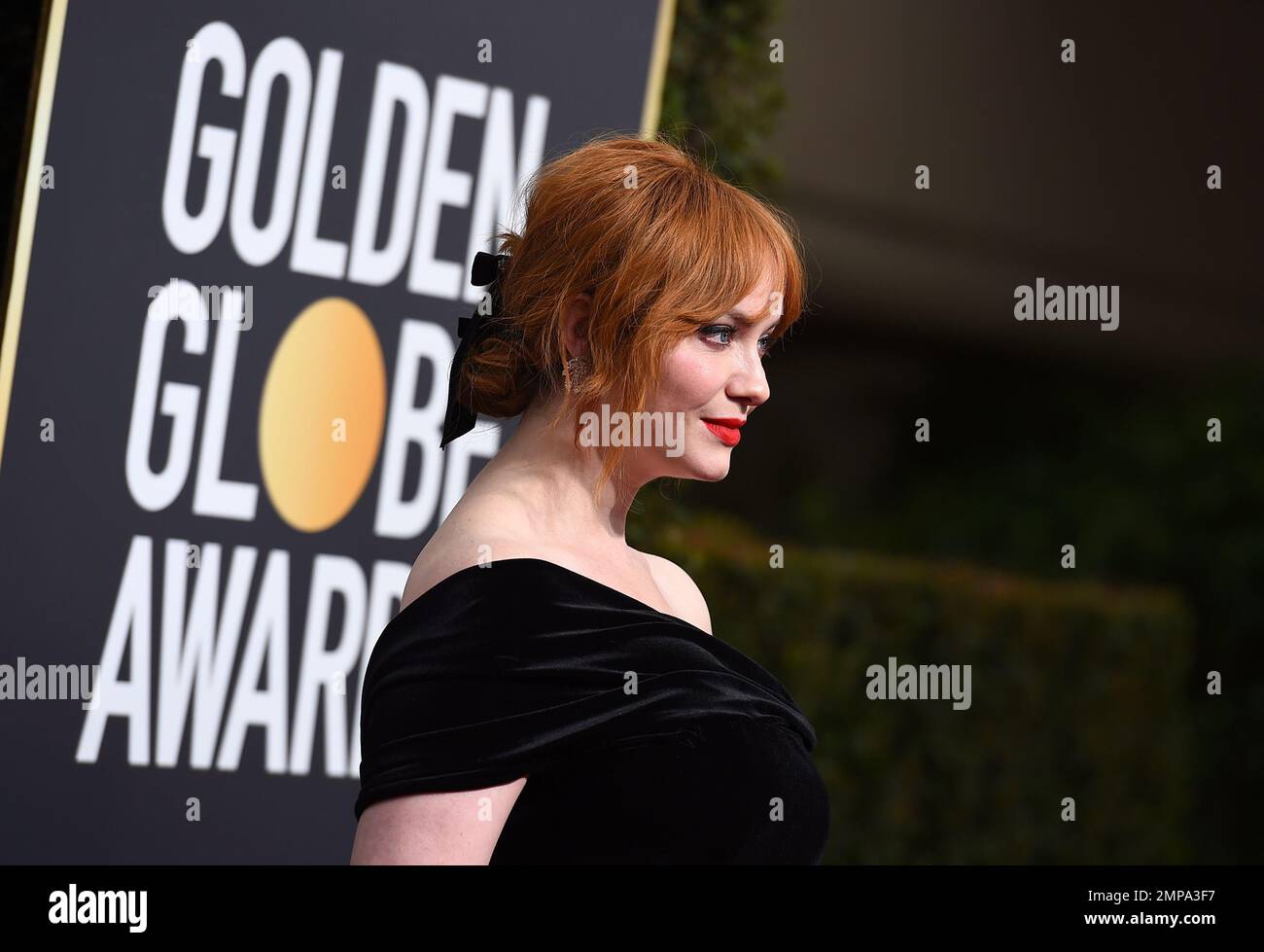 Christina Hendricks arrives at the 75th annual Golden Globe Awards at ...