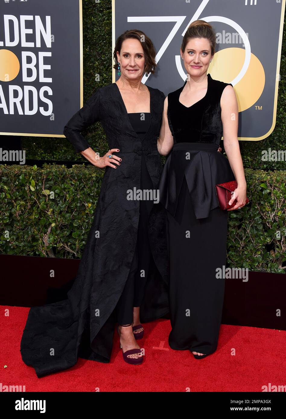 Laurie Metcalf, left, and her daughter Zoe Perry arrive at the 75th ...