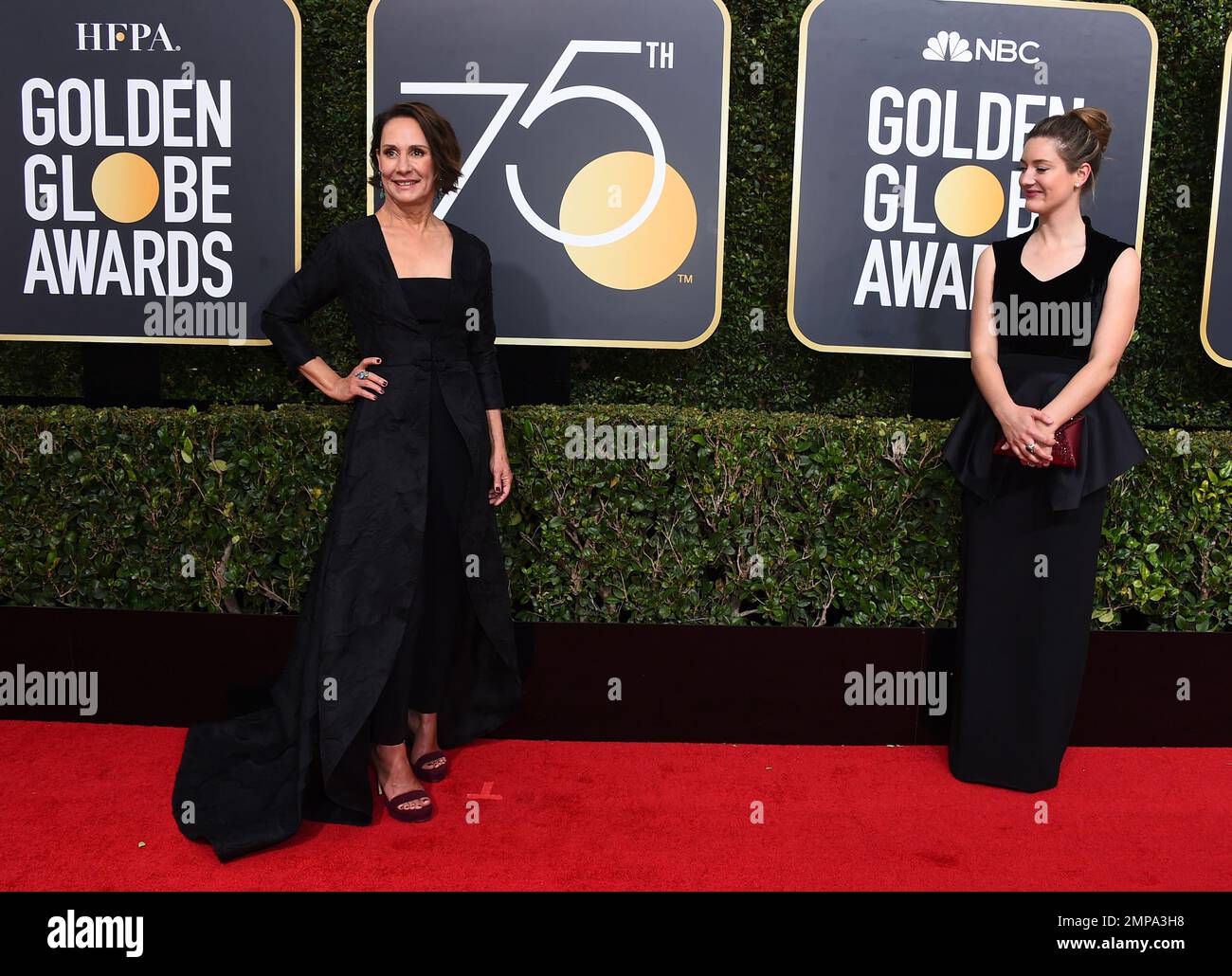 Laurie Metcalf, left, and her daughter Zoe Perry arrive at the 75th ...