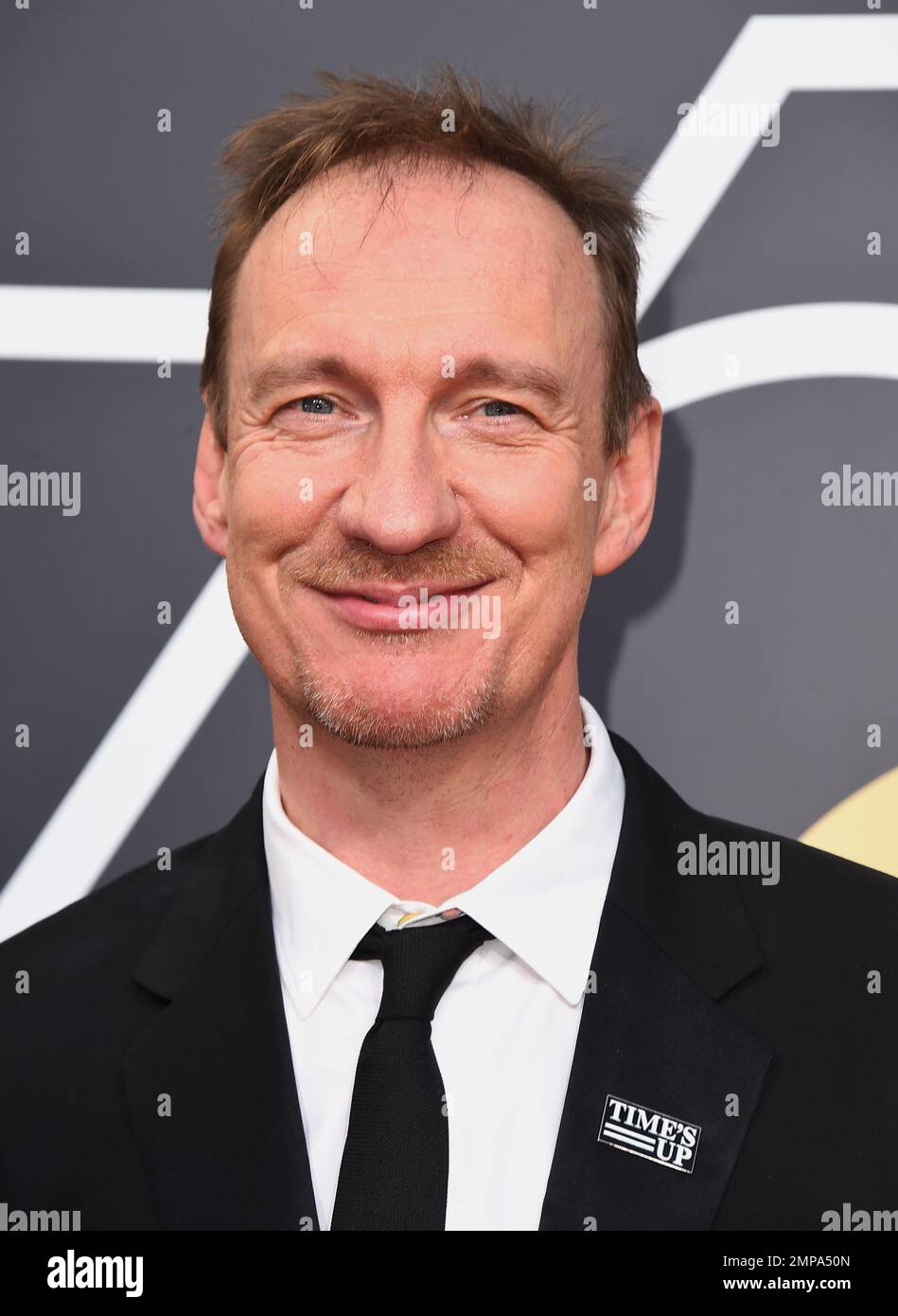 David Thewlis arrives at the 75th annual Golden Globe Awards at the ...