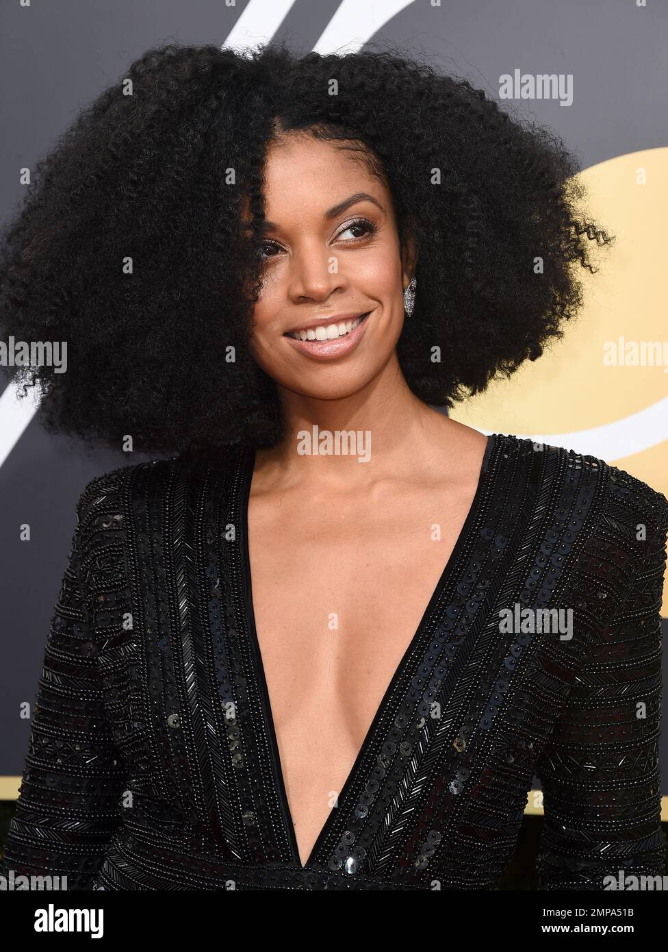 Susan Kelechi Watson arrives at the 75th annual Golden Globe Awards at ...