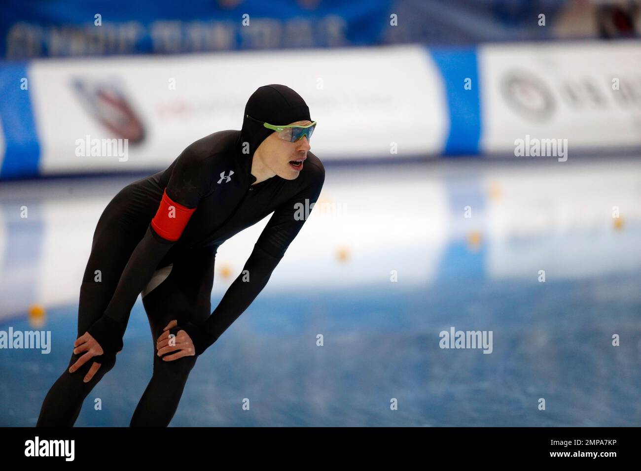Brian Hansen reacts after competing in the men's 1,500 meters during ...