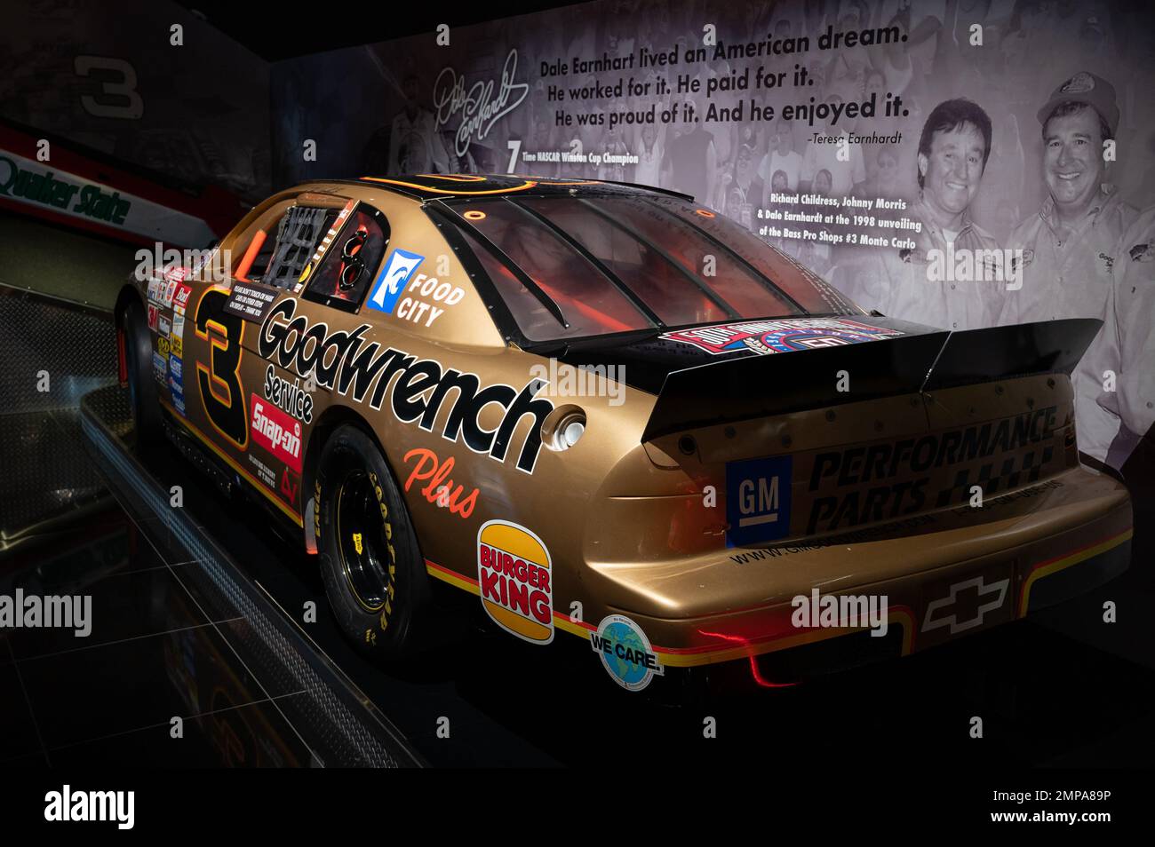 A close-up shot of Ralph Dale Earnhardt's Chevrolet Monte Carlo Nascar ...