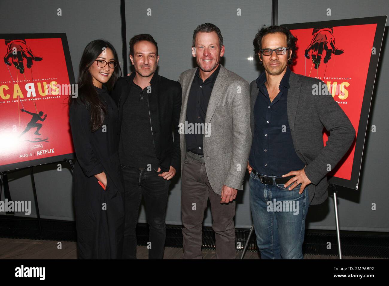 Lisa Nishimura, from left, Bryan Fogel, Lance Armstrong and Dan Cogan ...