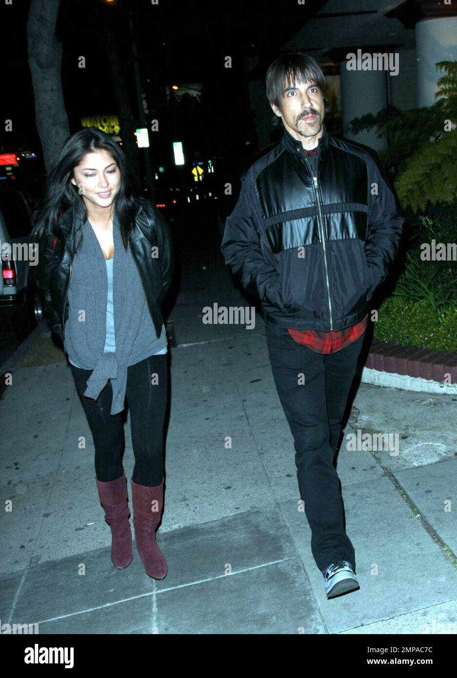 Red Hot Chili Pepper Anthony Keidis and a female friend head out for a ...