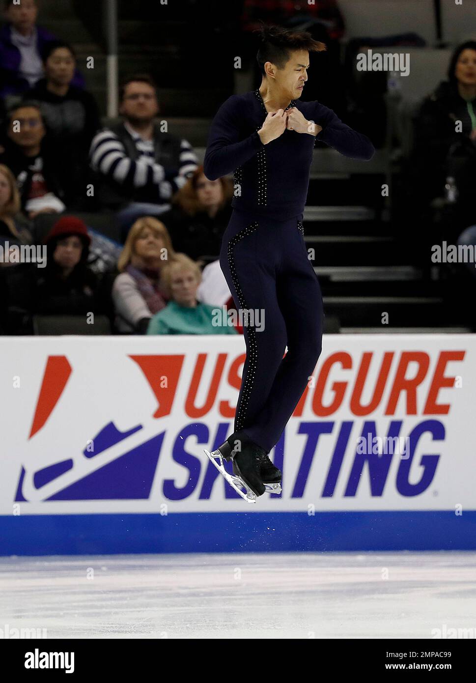Kevin Shum performs during the men's free skate event at the U.S ...