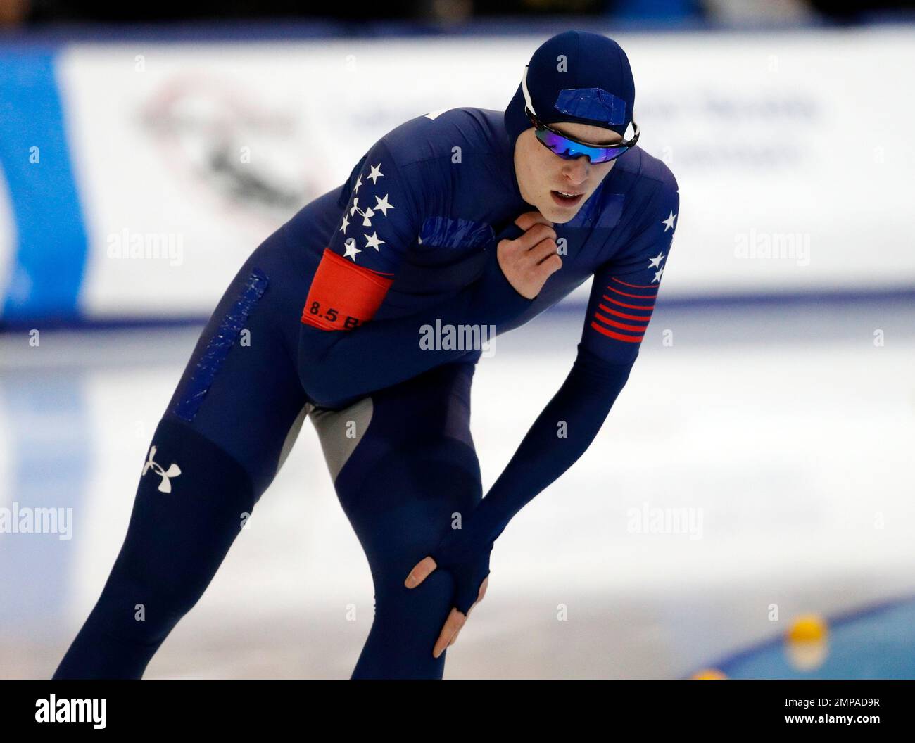 William Gebauer reacts after competing in the men's 1,500 meters during ...