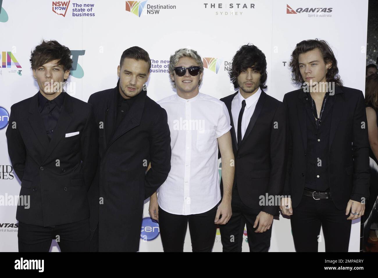 One Direction at the Aria Awards red carpet in Sydney, Australia. 26th ...