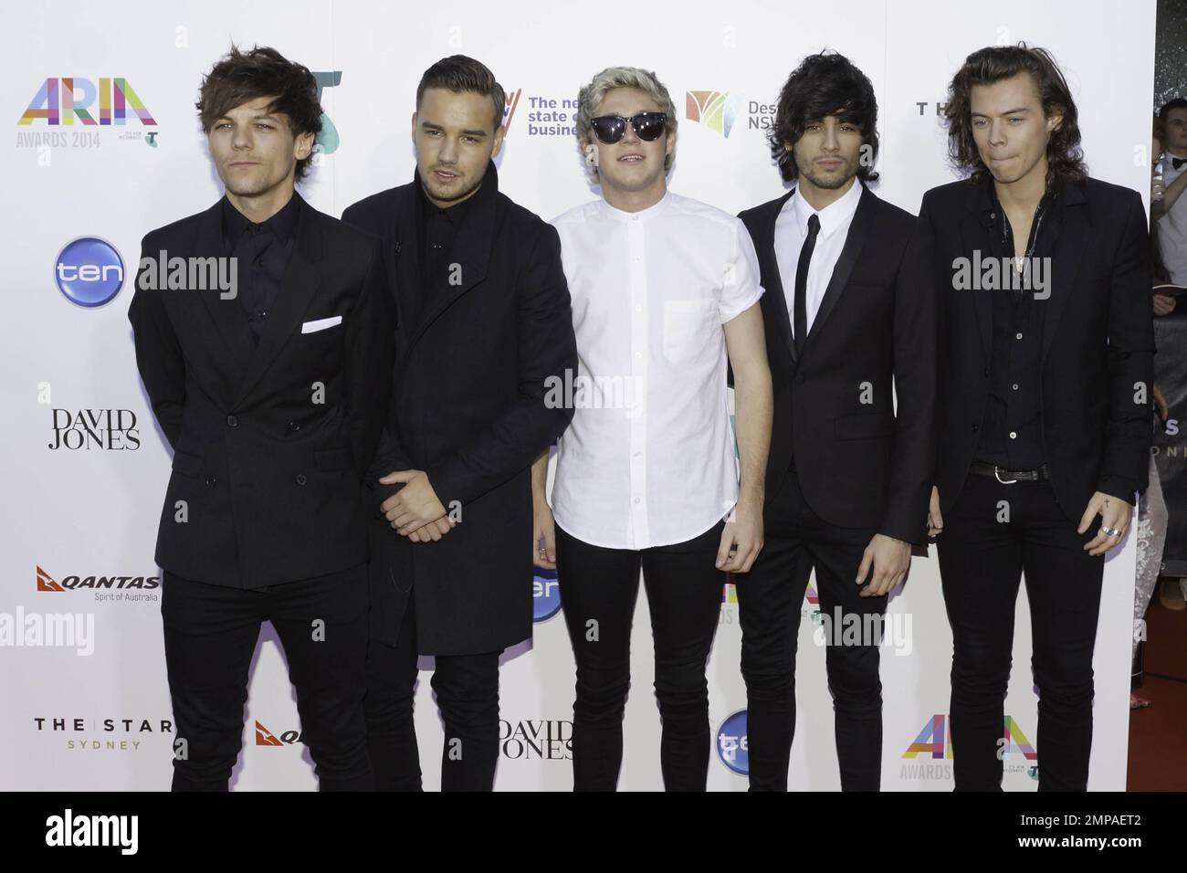 One Direction at the Aria Awards red carpet in Sydney, Australia. 26th ...