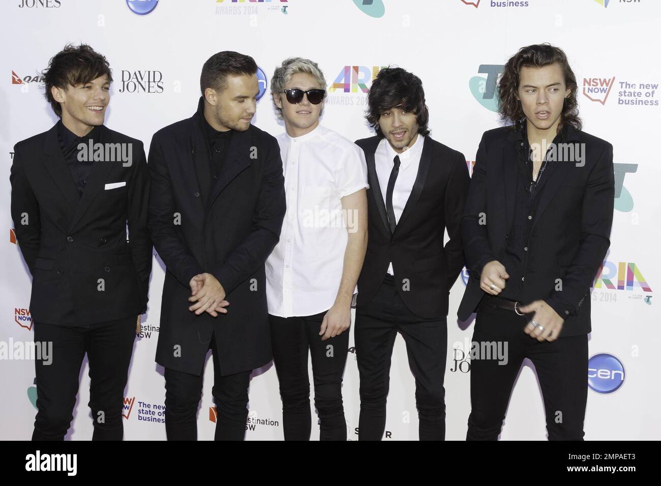 One Direction at the Aria Awards red carpet in Sydney, Australia. 26th ...