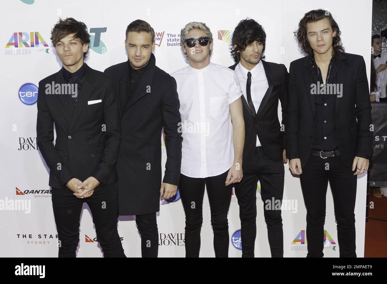 One Direction at the Aria Awards red carpet in Sydney, Australia. 26th ...