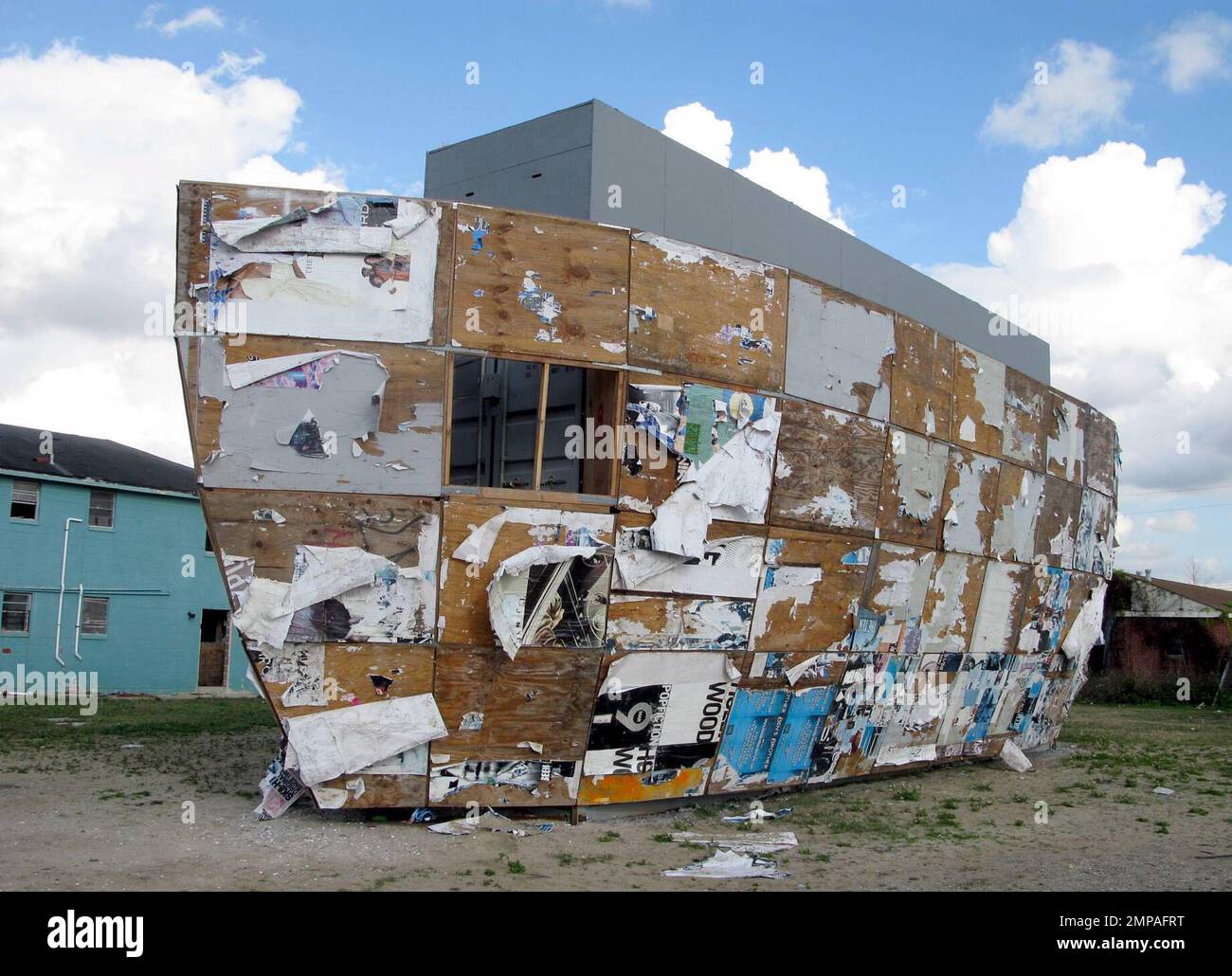 Artist Mark Bradford's "Mithra" is a 64-foot surrealistic ark aground ...