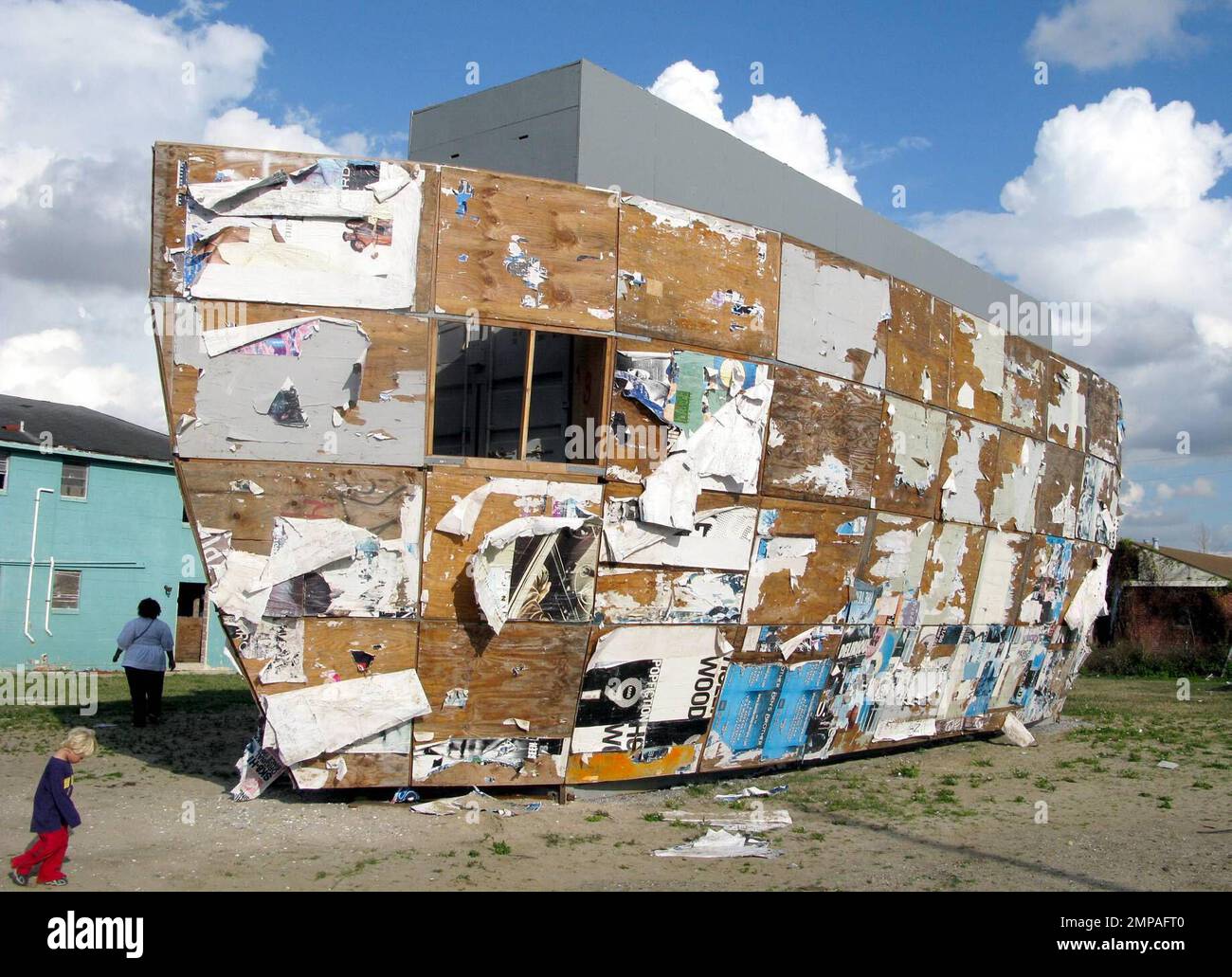 Artist Mark Bradford's "Mithra" is a 64-foot surrealistic ark aground ...