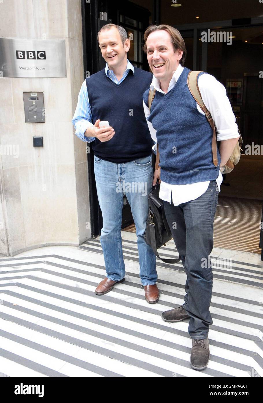UK stand-up comedians Alexander Armstrong and Ben Miller pose for ...
