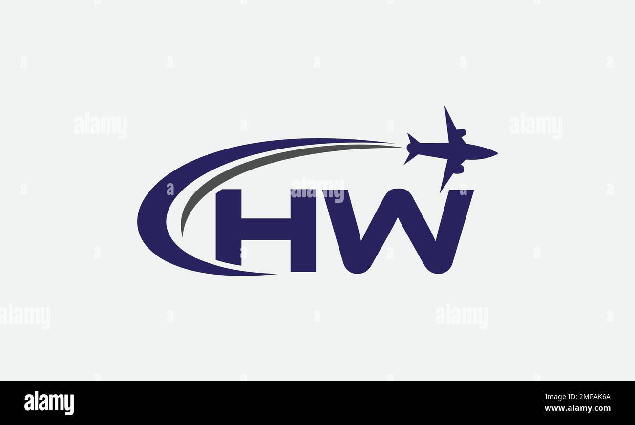 Airline agency symbol and aviation company monogram vector Stock Vector ...