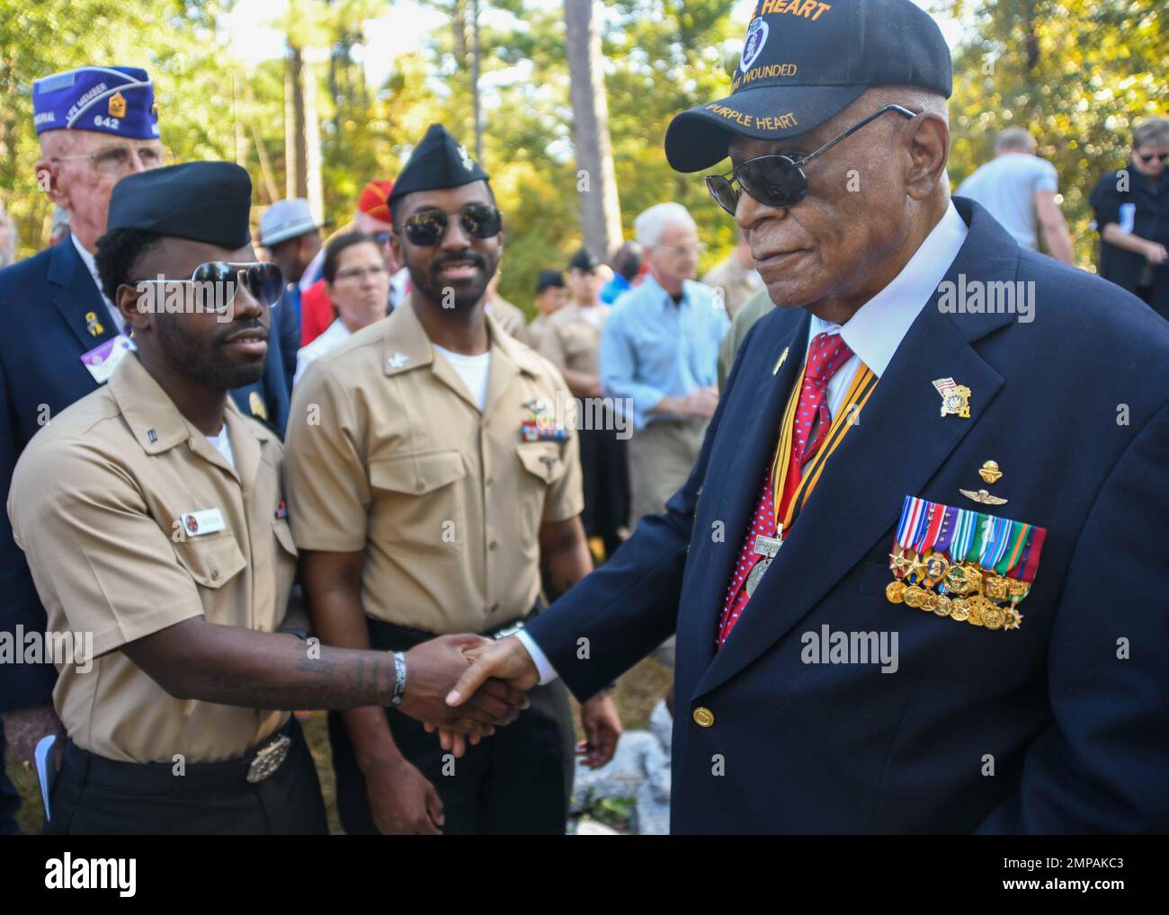 Hospital Corpsman Clarence Outler Jr. (left) and Hospital Corpsman ...