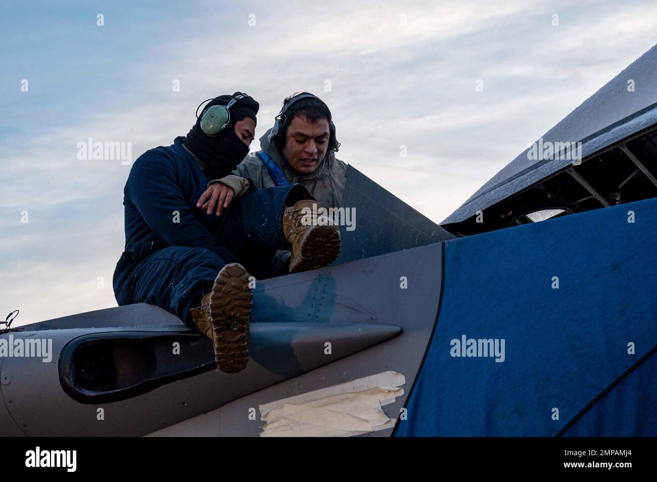 U.S. Air Force Staff Sergeant Patrick Handy and Senior Airman Clark ...
