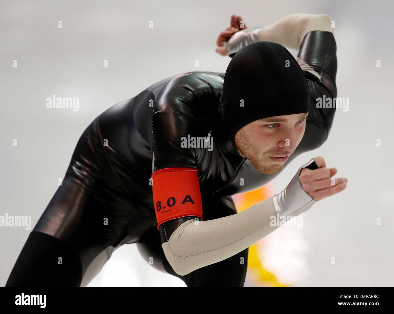 Tyler Cain competes in the men's 500 meters during the U.S. Olympic ...