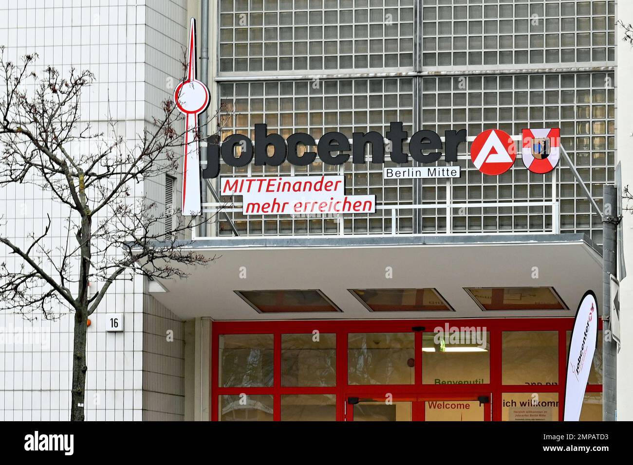 Berlin, Germany. 31st Jan, 2023. View of the Jobcenter Berlin Mitte ...