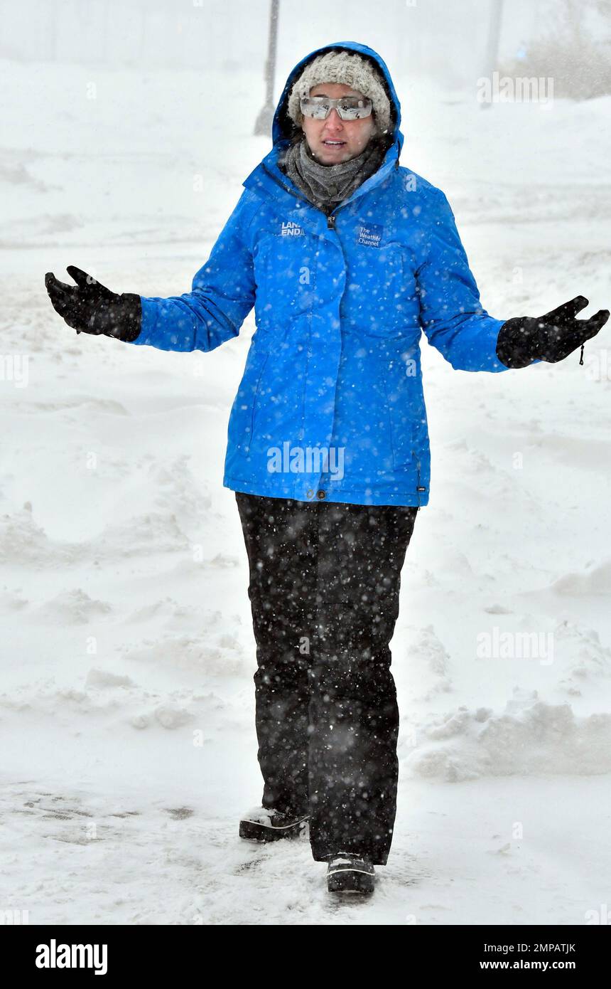 The Weather Channel on-camera meteorologist Alex Wilson reports on ...