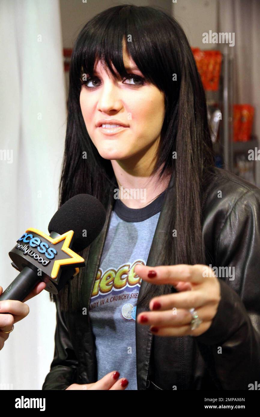 Ashlee Simpson inroduces the new Hershey's Pieces candy at The Hershey ...