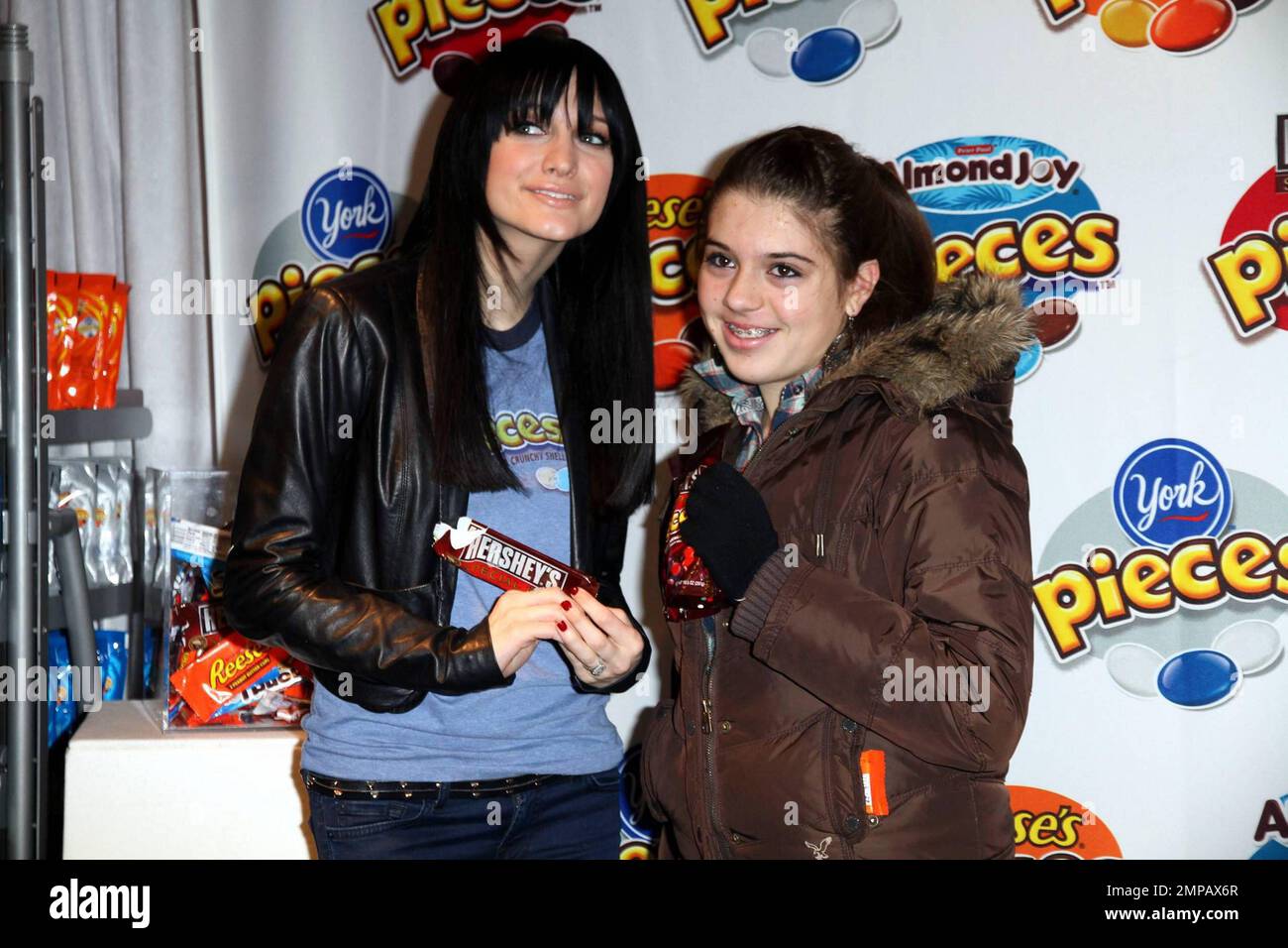 Ashlee Simpson inroduces the new Hershey's Pieces candy at The Hershey ...