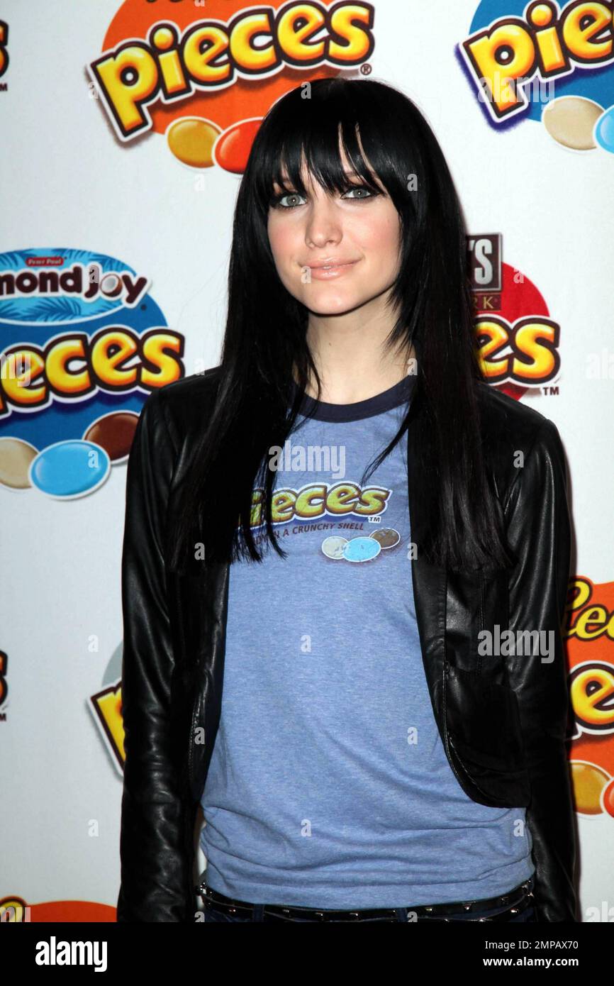 Ashlee Simpson inroduces the new Hershey's Pieces candy at The Hershey ...