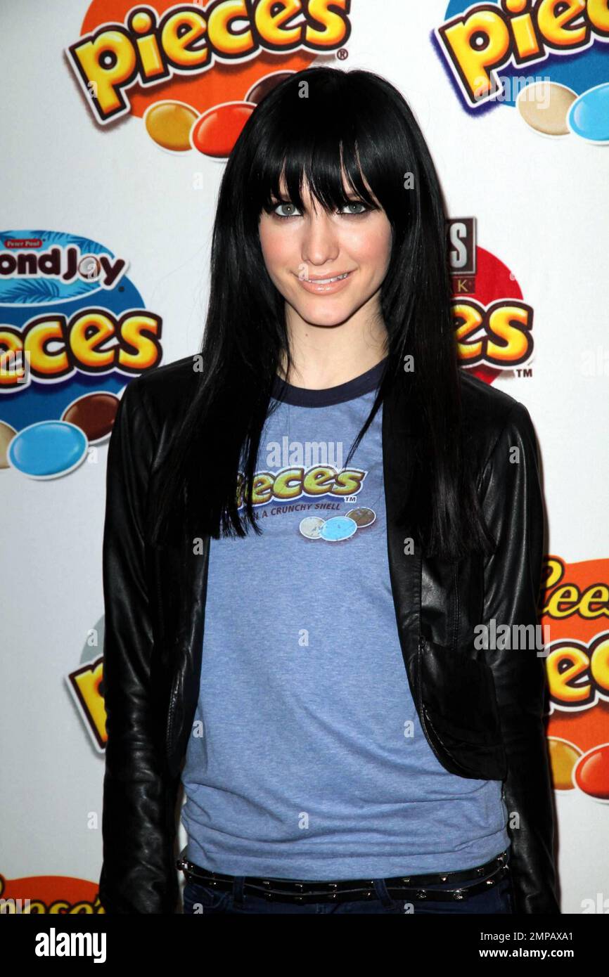 Ashlee Simpson inroduces the new Hershey's Pieces candy at The Hershey ...