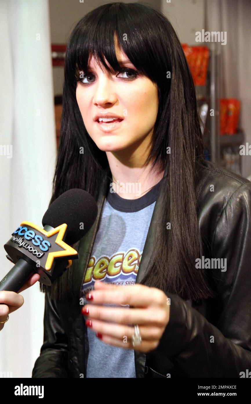 Ashlee Simpson inroduces the new Hershey's Pieces candy at The Hershey ...