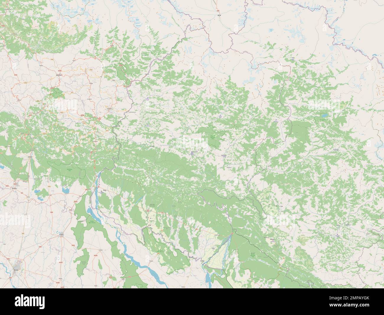 Far-Western, development region of Nepal. Open Street Map Stock Photo ...