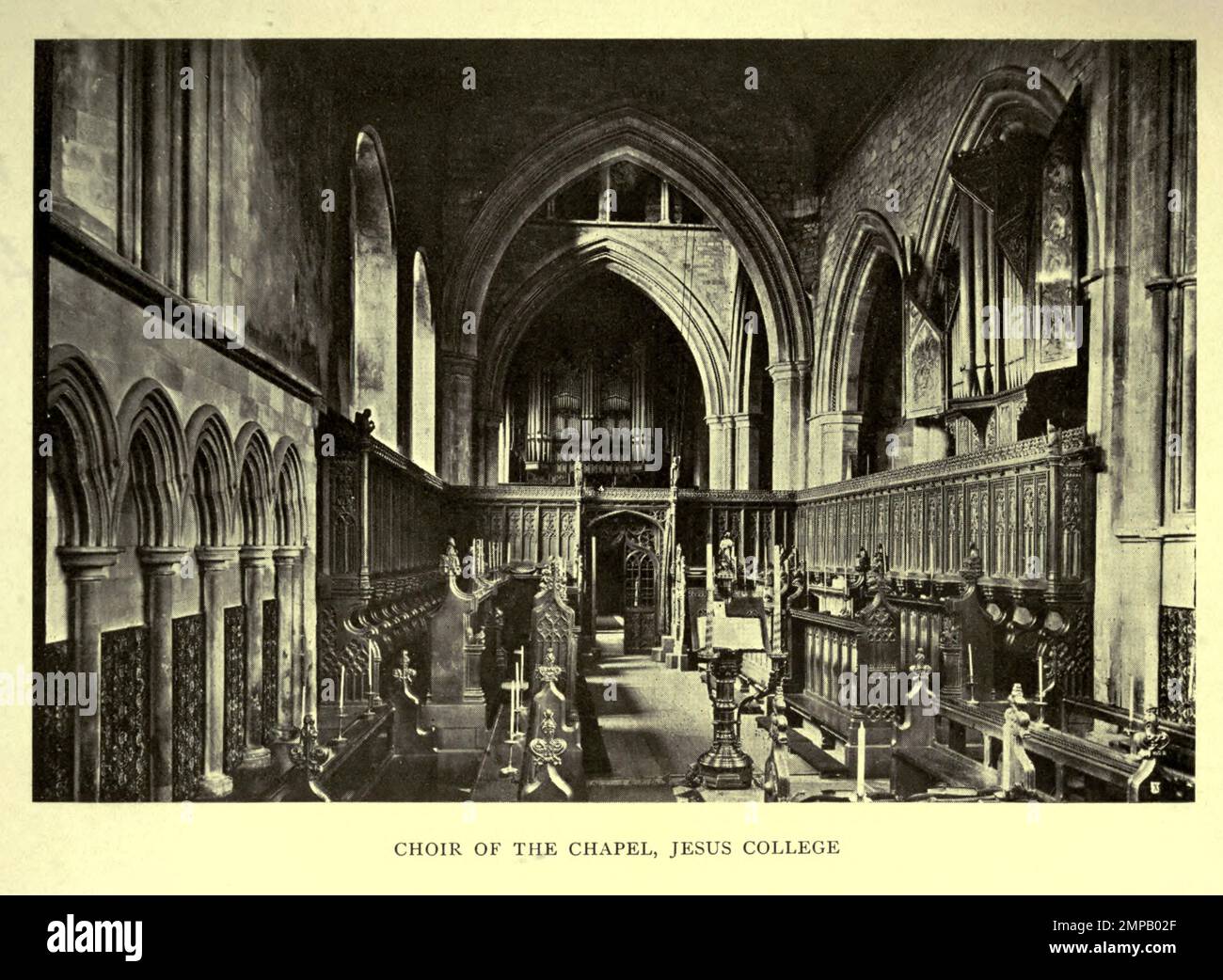 Choir of the Chapel, Jesus College From a Photograph by J. Valentine ...