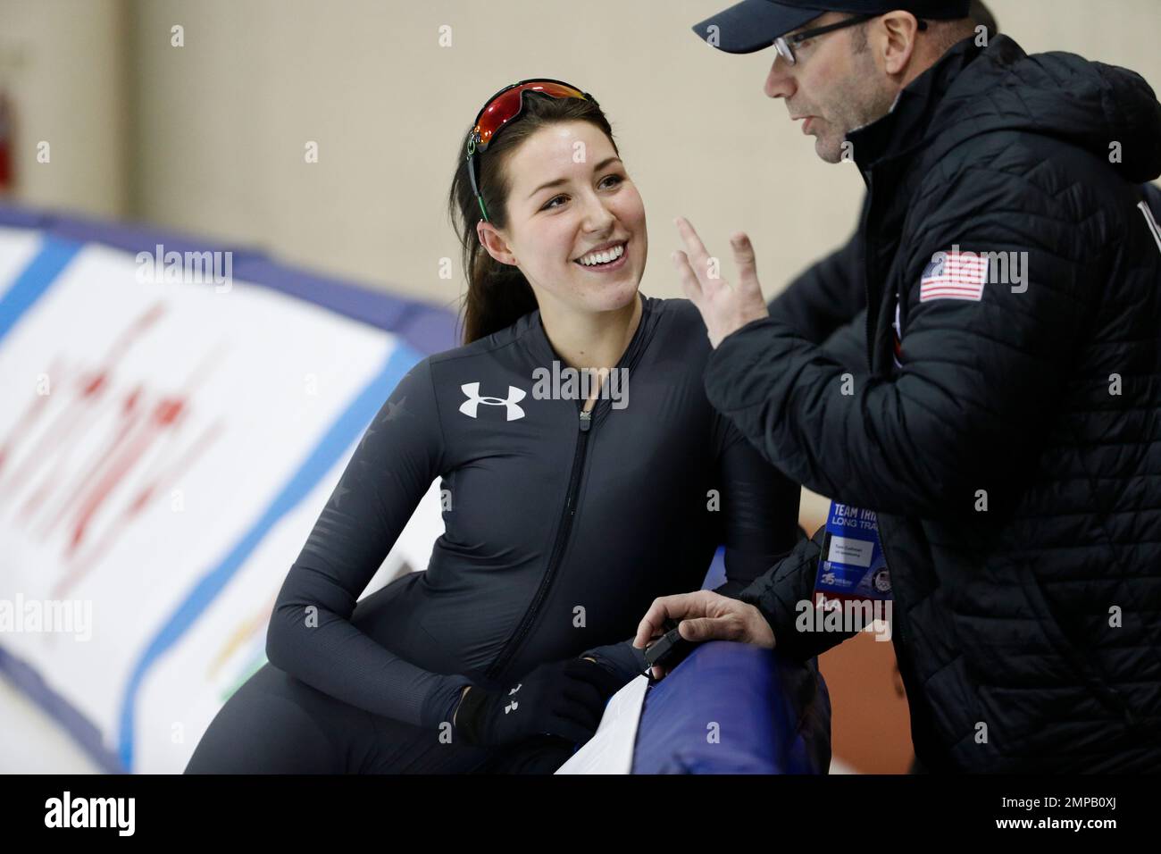 Petra Acker relaxes during the warm to before competing in the women's ...
