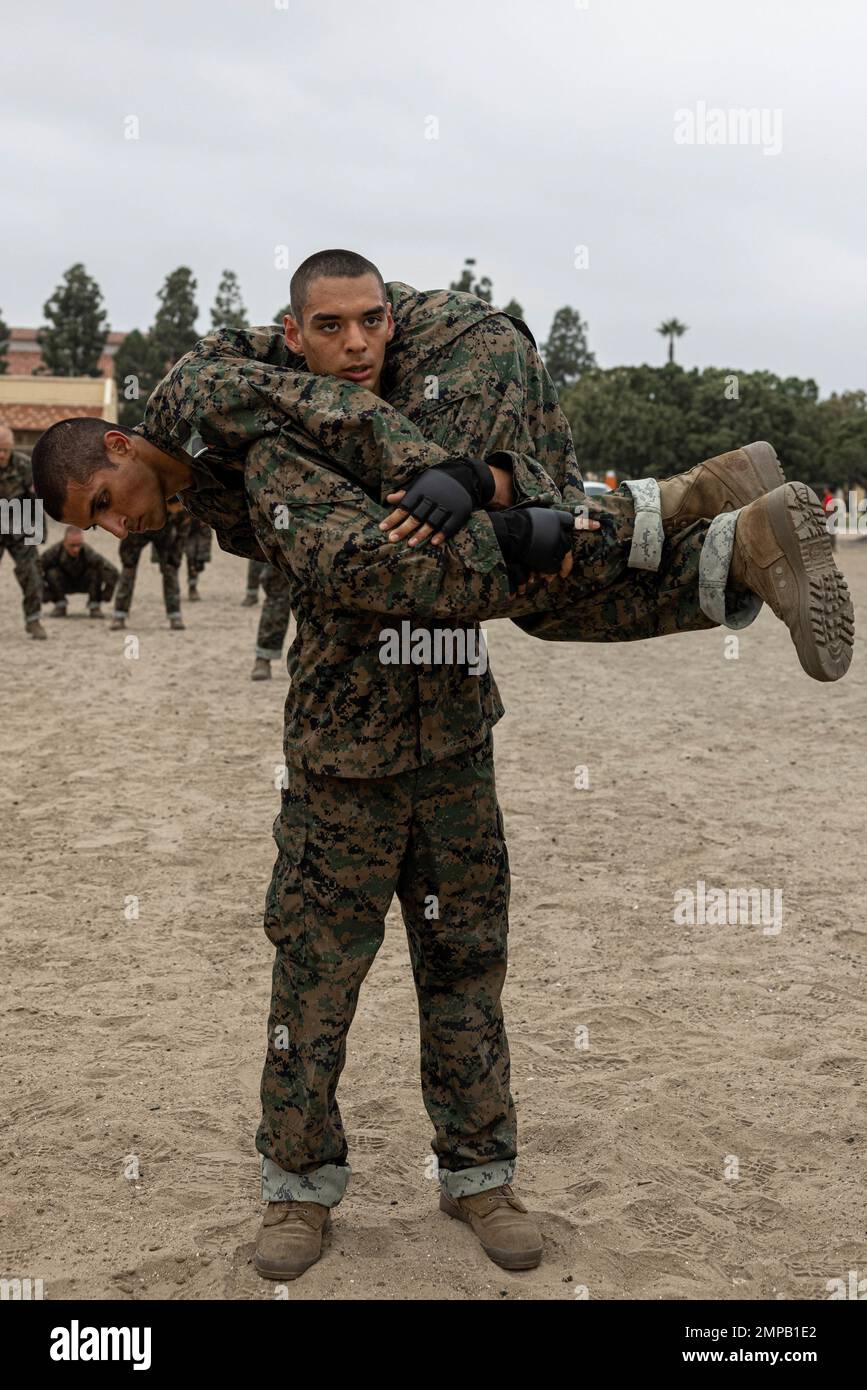 U.S. Marine Corps Recruit Ianden Valdez with Charlie Company, 1st ...