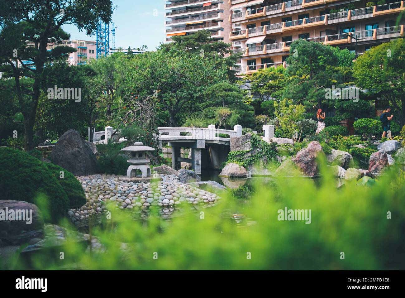 A vertical shot of a beautiful garden in Japan Stock Photo - Alamy