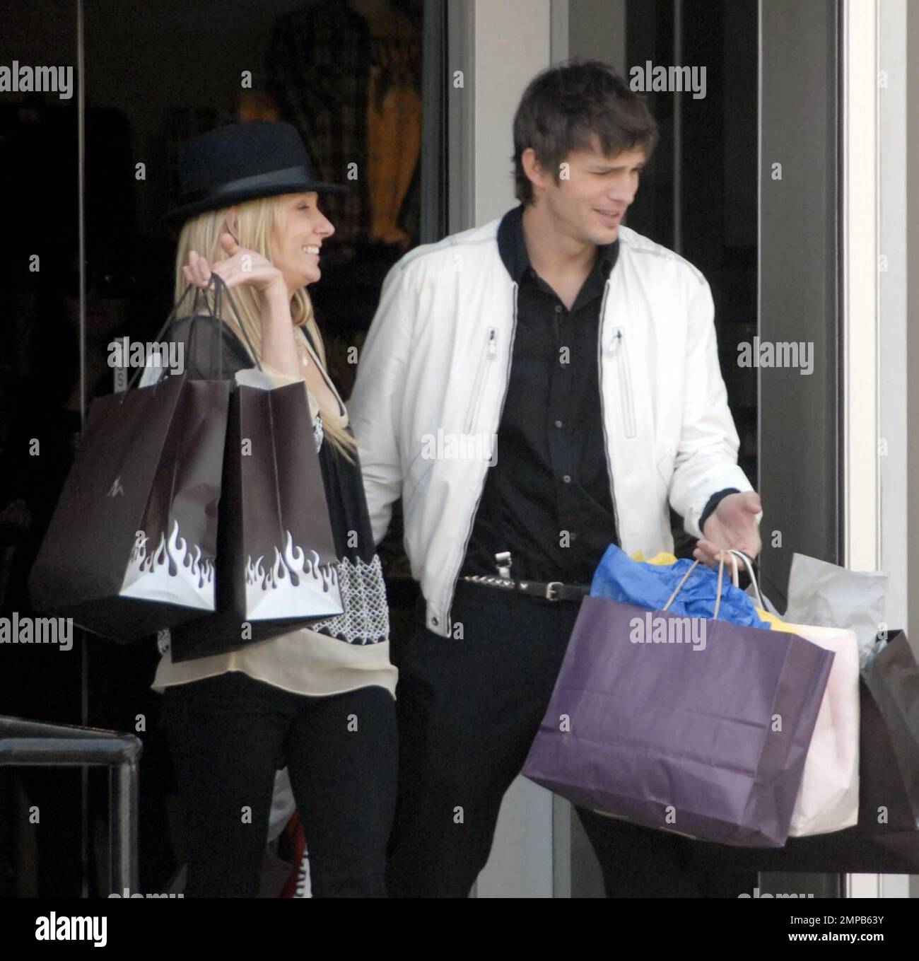 Ashton Kutcher seems to be flying high on the set of his new movie ...